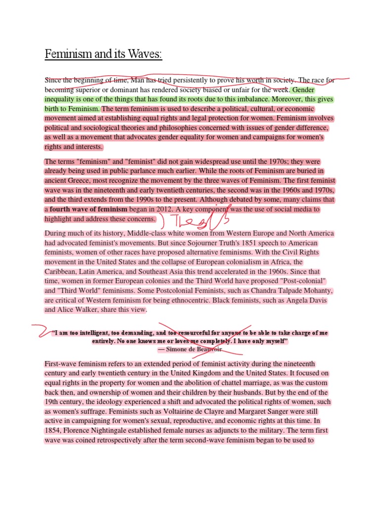 Feminism and Its Waves | Download Free PDF | Feminism | Gender Studies