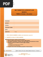 Maths Grade 4 Lesson Plans | PDF | Subtraction | Lesson Plan