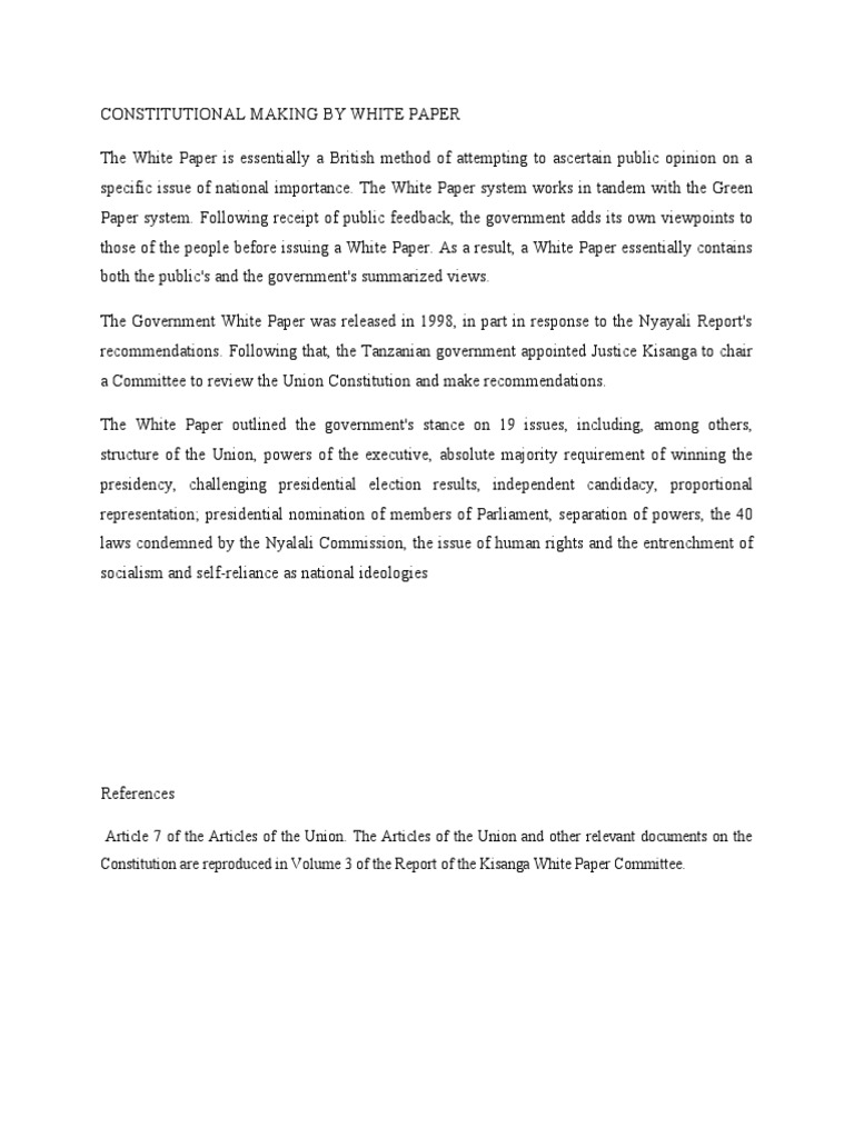 CONSTITUTION ASSIGNMENT White Paper | PDF