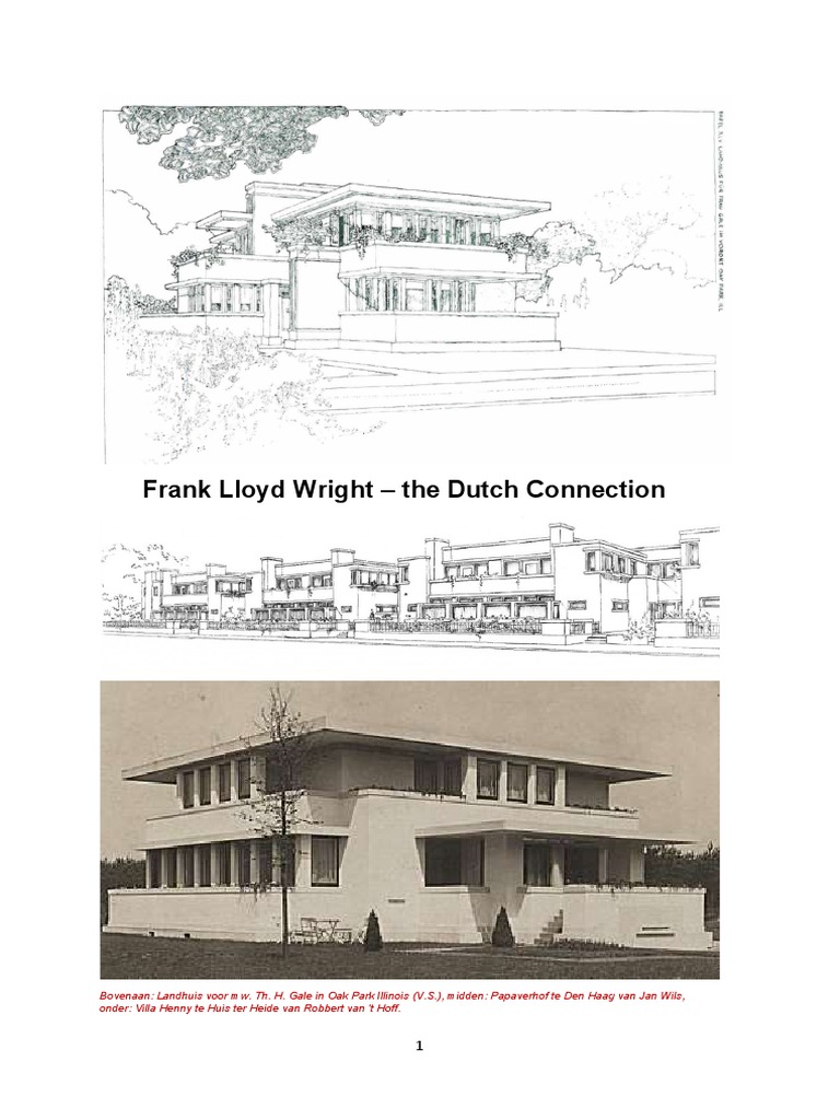 Frank Lloyd Wright - The Dutch Connection - Ed Schrijver | PDF