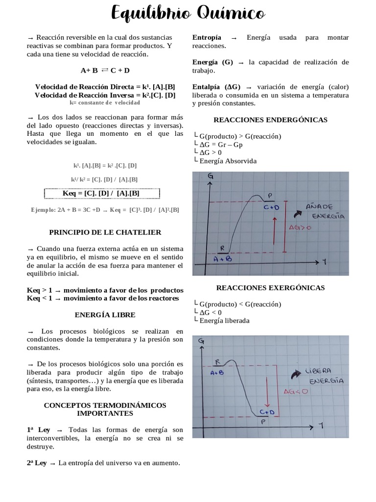 Equilibrio Quimico | PDF | Métodos y materiales de enseñanza