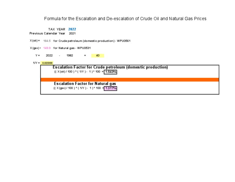 Energy Price Escalation Factors | PDF | Technology & Engineering