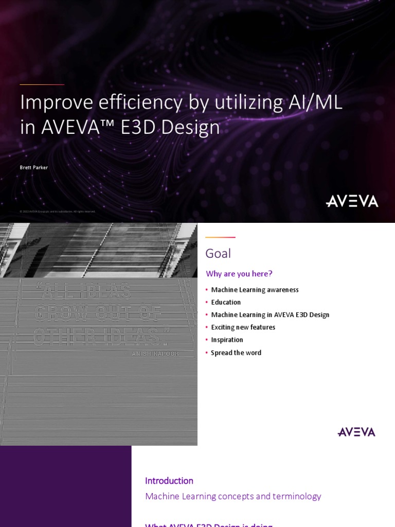 UC22EU D3E2020 AVEVA Parker Improve Efficiency by Utilizing AIML in AVEVA E3D Design | PDF
