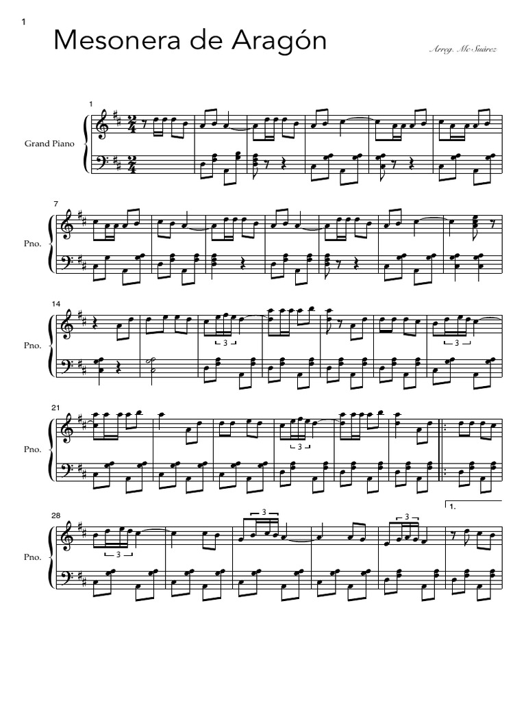 Mesonera de Aragón: Grand Piano | PDF