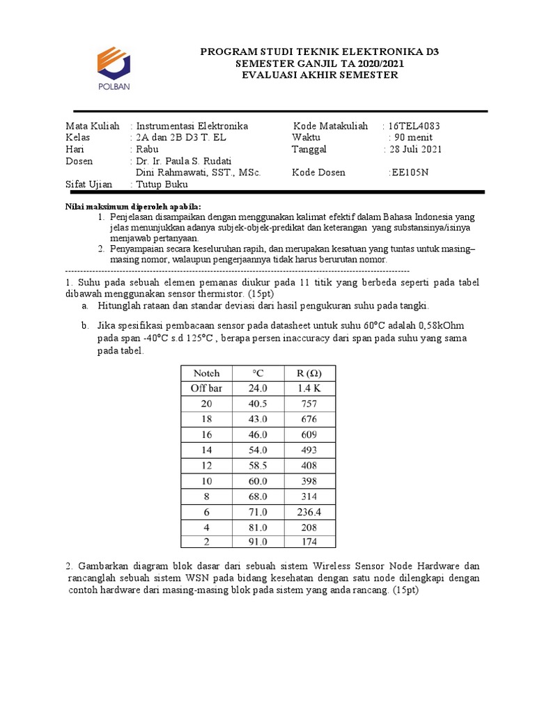 UAS Instrumentasi 2021 | PDF