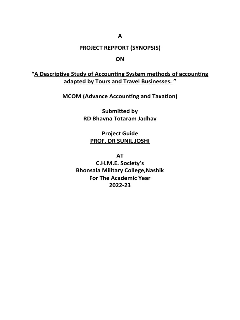 Bhavna Jadhav Black Book Project | PDF | Finance & Money Management ...