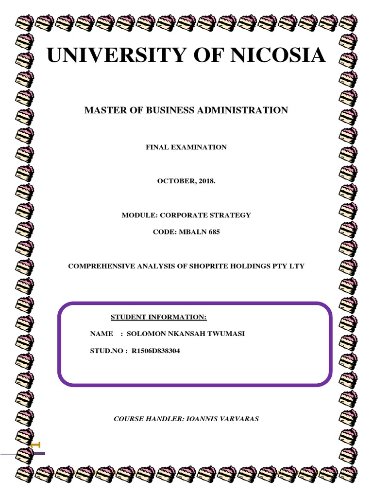 University of Nicosia: Master of Business Administration | PDF | Taxes ...