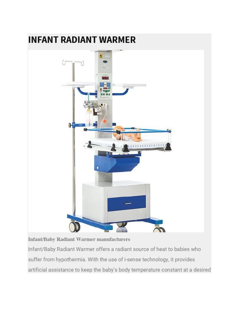 Infant Radiant Warmer | Download Free PDF | Heat Transfer | Neonatal ...