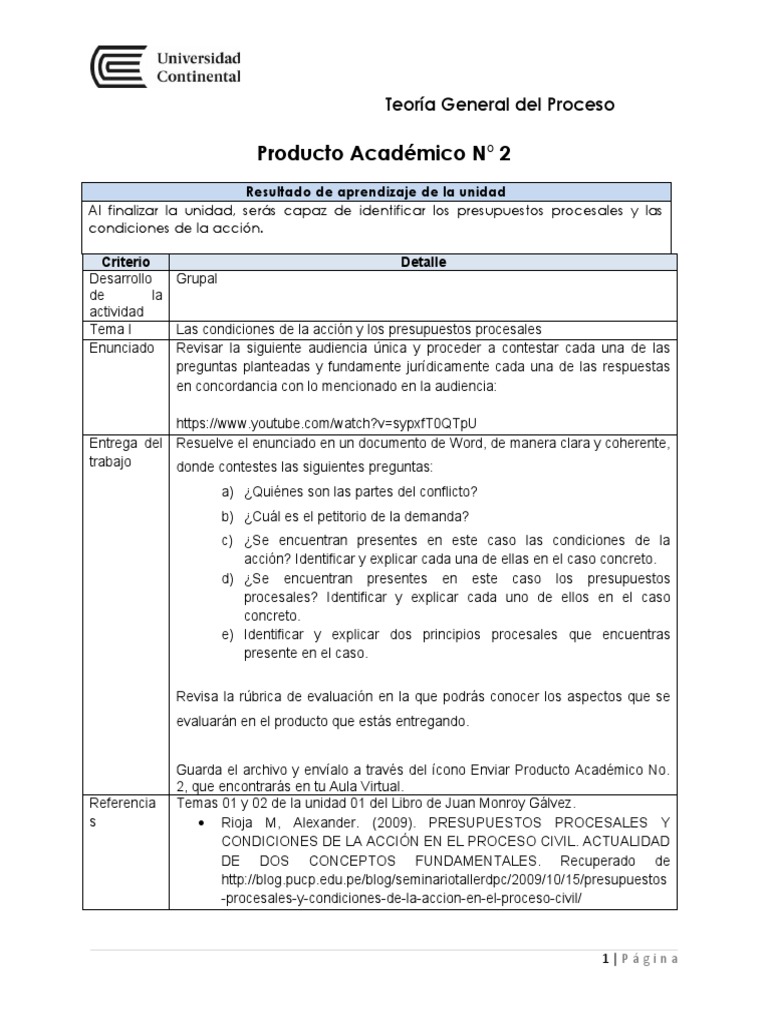Producto Académico 02 | PDF | Evaluación | Conocimiento