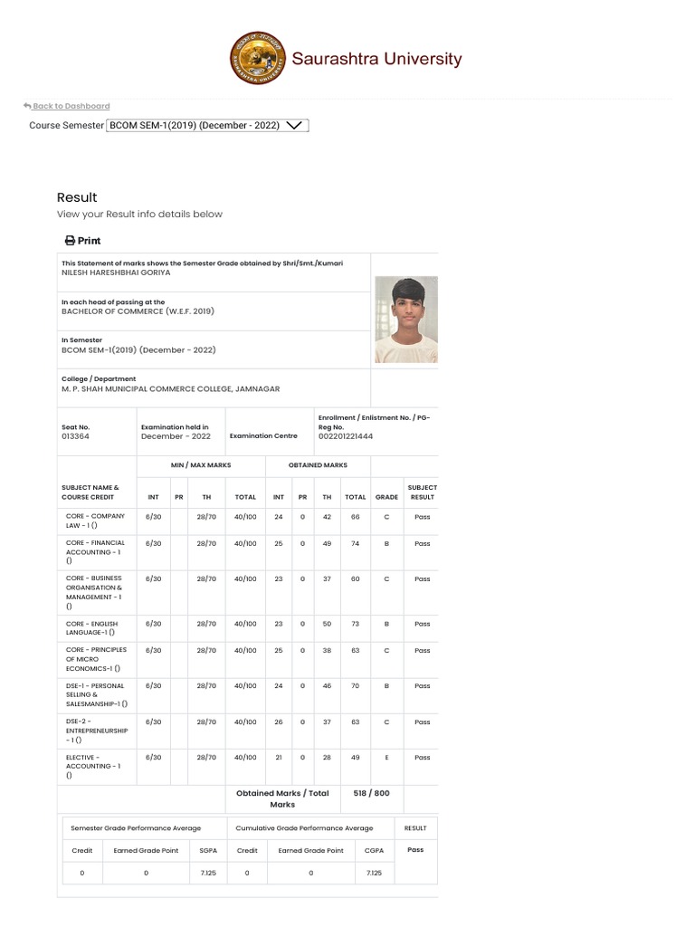 Saurashtra University, Gujarat | PDF | Student Assessment And ...