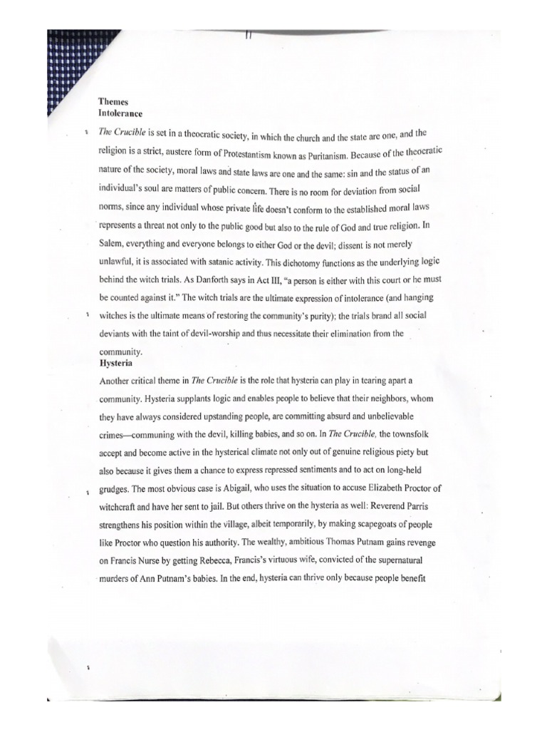 Crucible Notes 2 | PDF