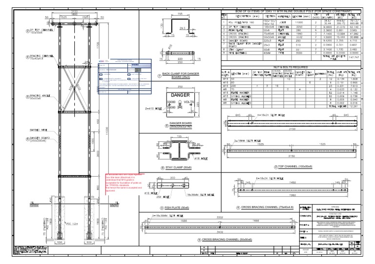 33kV - 11 MTR Line DP For Space Constraint - A | PDF | Water And Politics