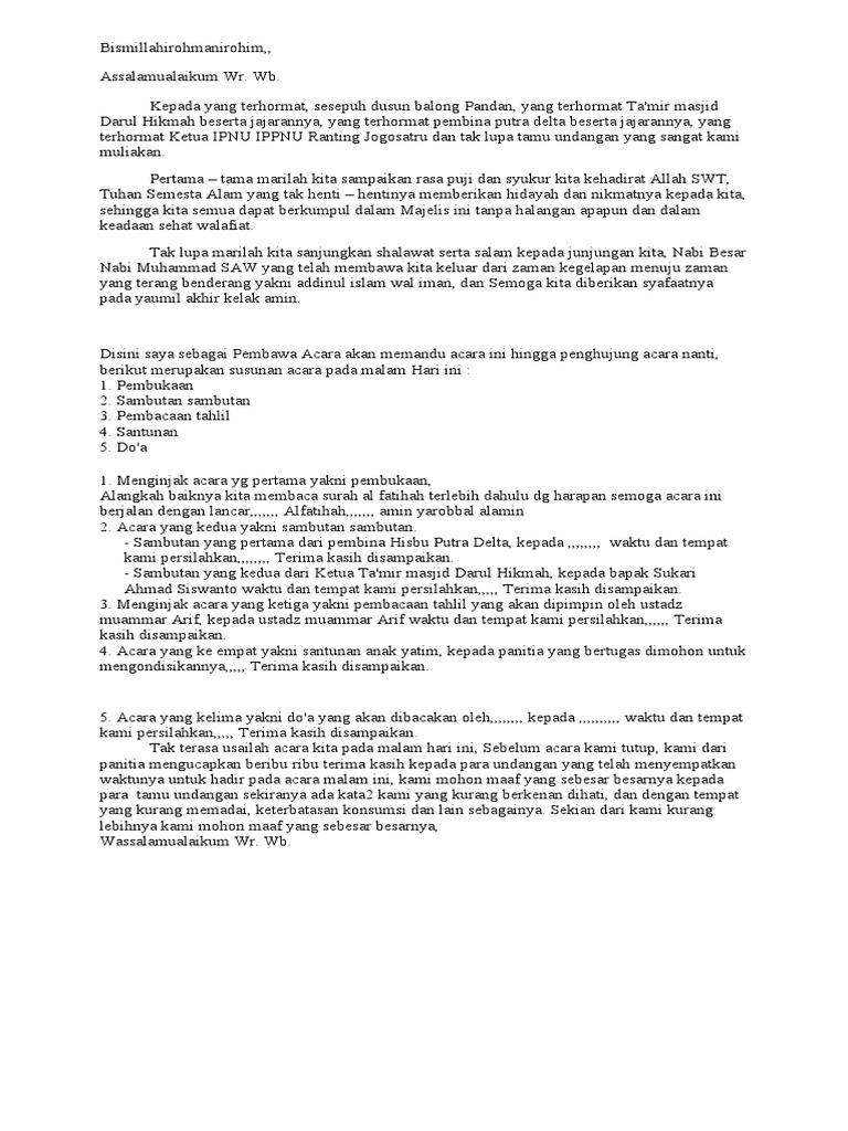 MC Putra Delta & IPNU IPPNU | PDF