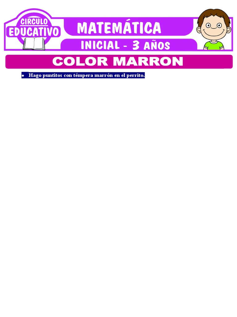 Color Marron para Ninos de Tres Anos | PDF