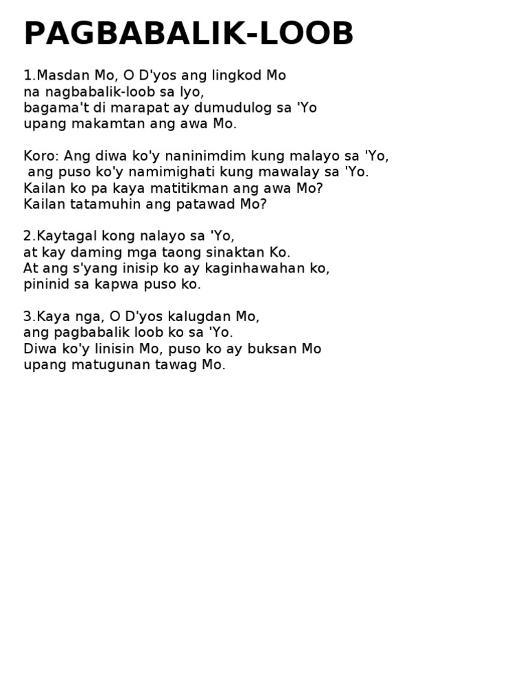 Pagbabalik Loob | PDF