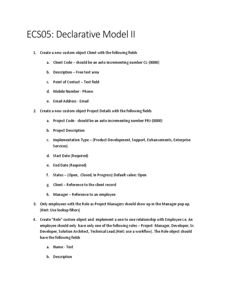 ECS 05 - Declarative Model II Assignment | PDF | Computer Engineering ... ECS 05 - Declarative Model II Assignment | PDF | Computer Engineering ...