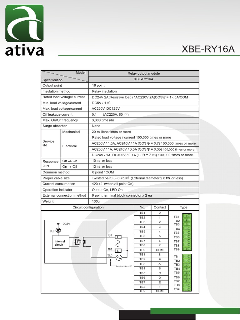 Expansão Xbe-Ry16a 18-08-2011 | PDF | Relay | Insulator (Electricity)