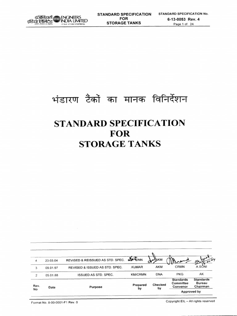Spec Api 650 Tanks | PDF