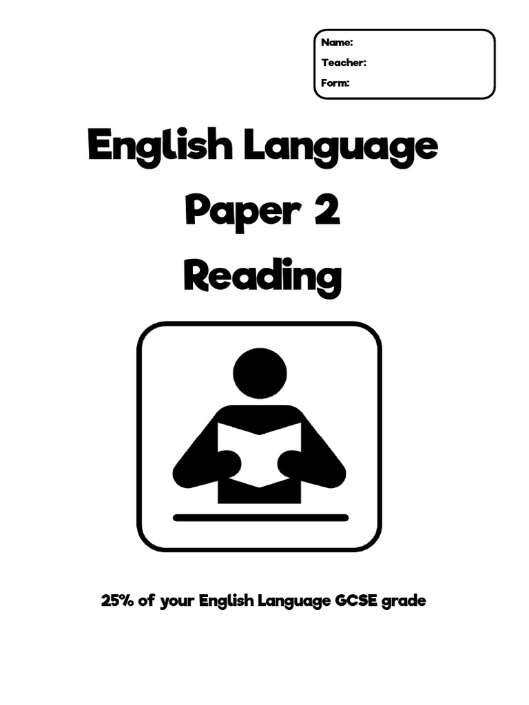 Language Paper 2 Reading S Booklet | PDF | Prison | Homework