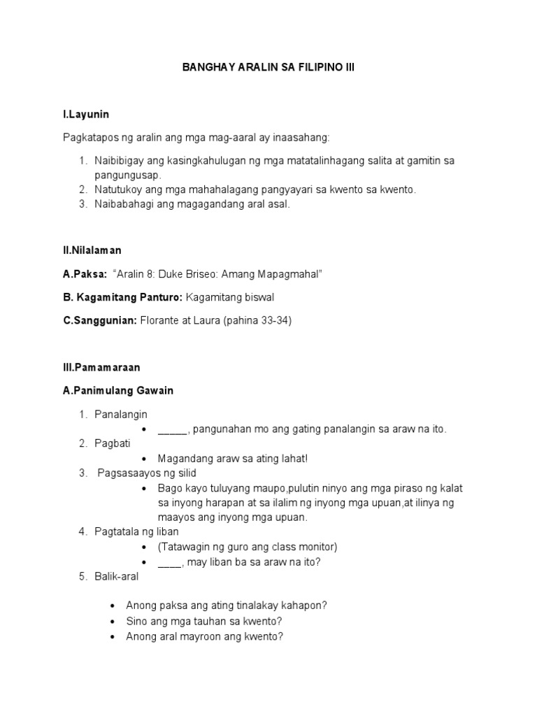 Lesson Plan Kay Mam LAZARO SEMI DETAILED | PDF