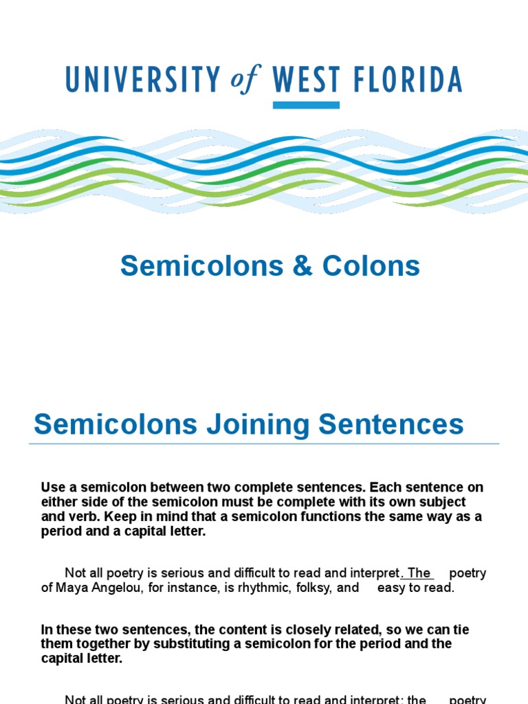 Semicolons & Colons | PDF | Comma | Orthography