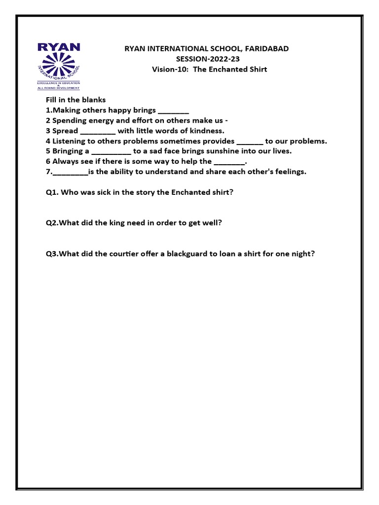 Vision The Enchanted Shirt | PDF | Games & Activities | Self-Improvement