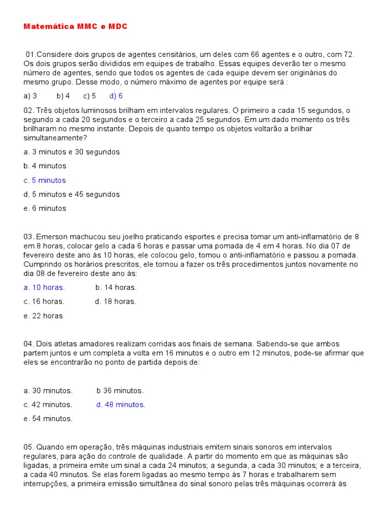 Desafios de MMC e MDC em Problemas Reais | PDF