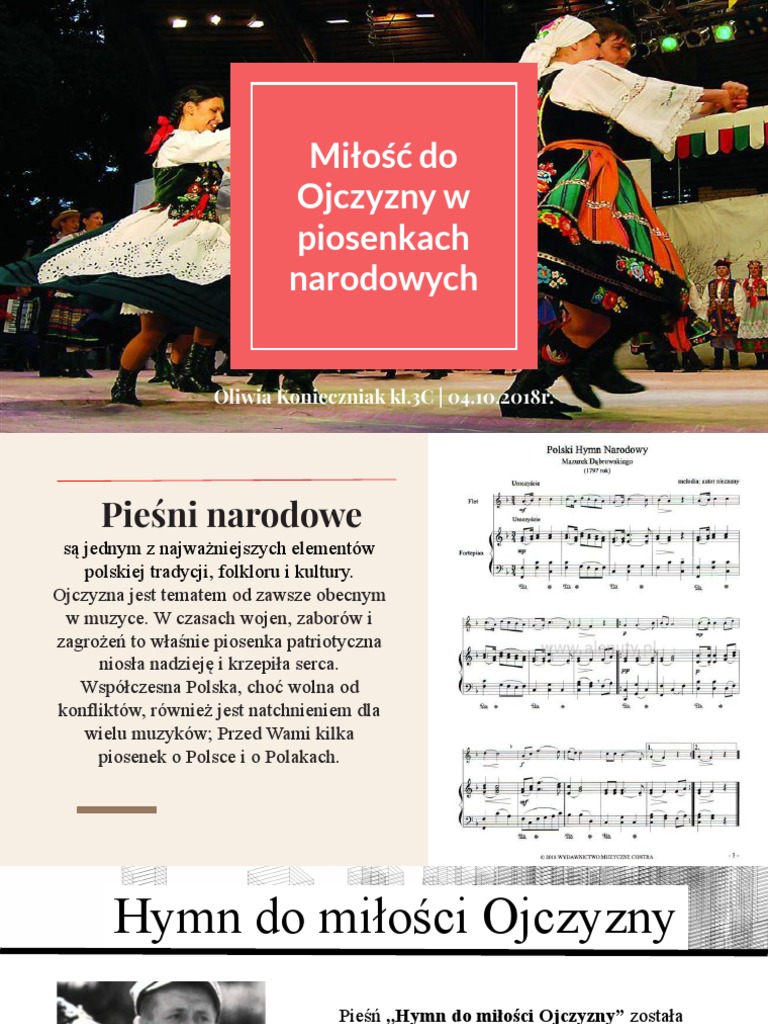 Miłość Do Ojczyzny W Piosenkach Narodowych | PDF