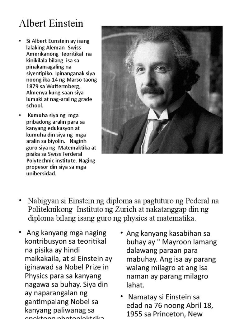 Biography of Albert Einstein | PDF