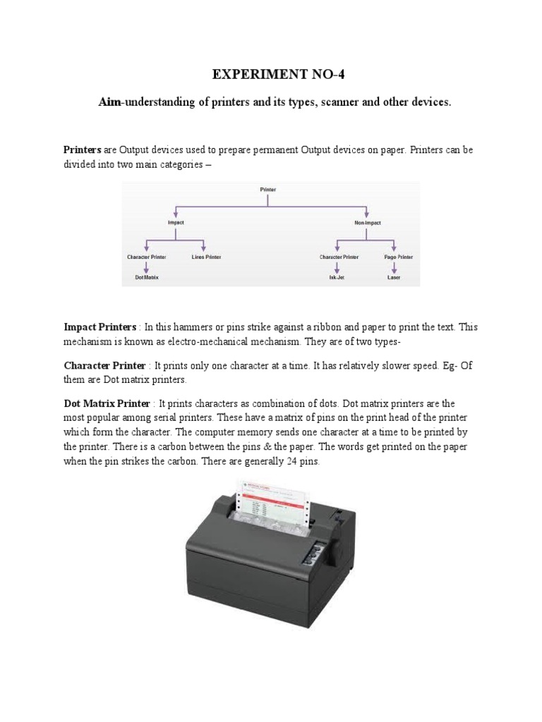 Hardware Exp 4 | PDF | Image Scanner | Printer (Computing)