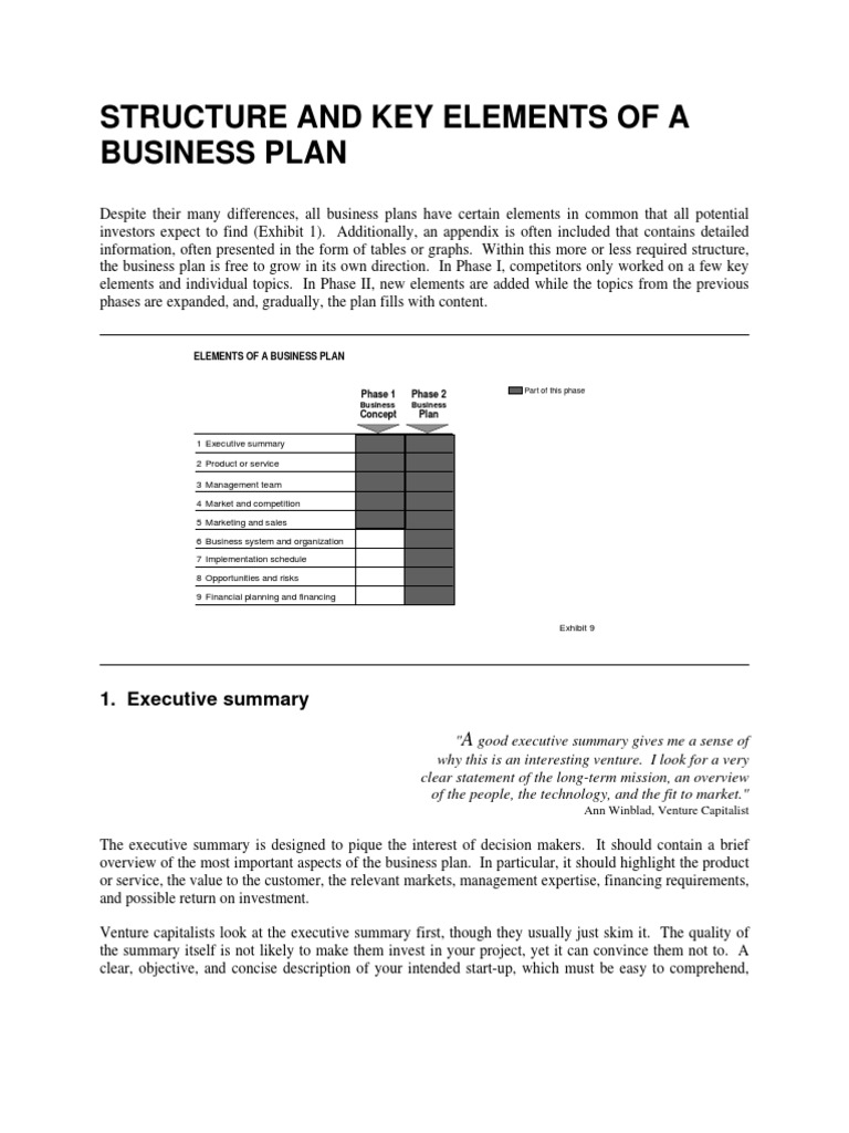 Business Plan Structure | PDF | Market Segmentation | Retail