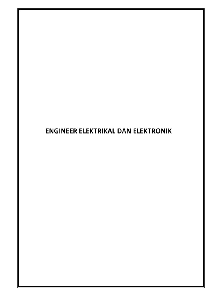 Engineer Elektrikal Dan Elektronik | PDF