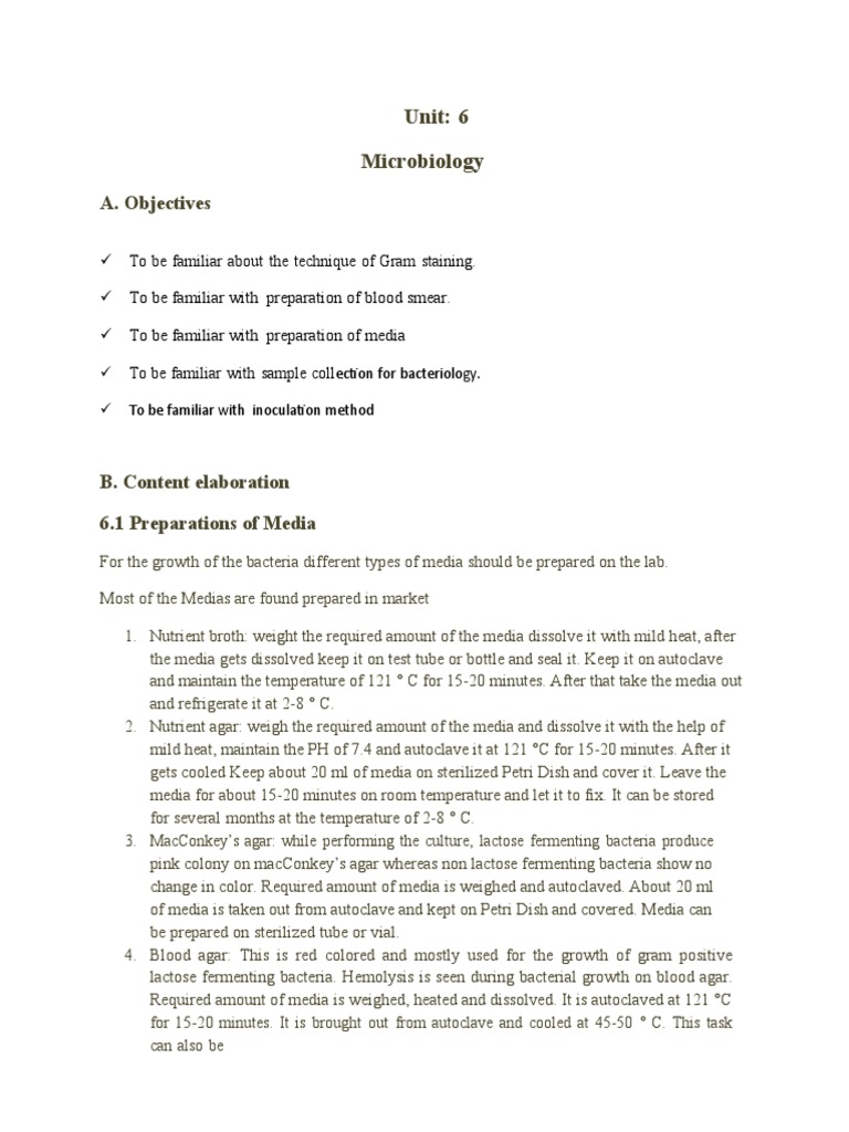 Unit 6 - Microbiology | PDF