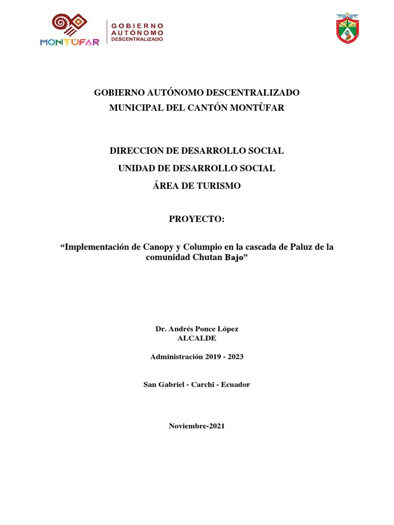 Canopy y Columpio en Cascada de Paluz | PDF | Turismo | Hormigón