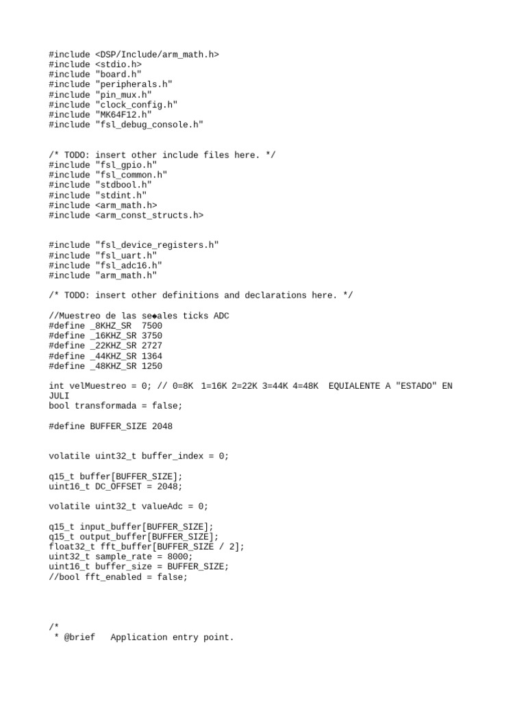 TP3 - FFT en C con MXUXpresso | PDF | Computer Architecture | Computer Science