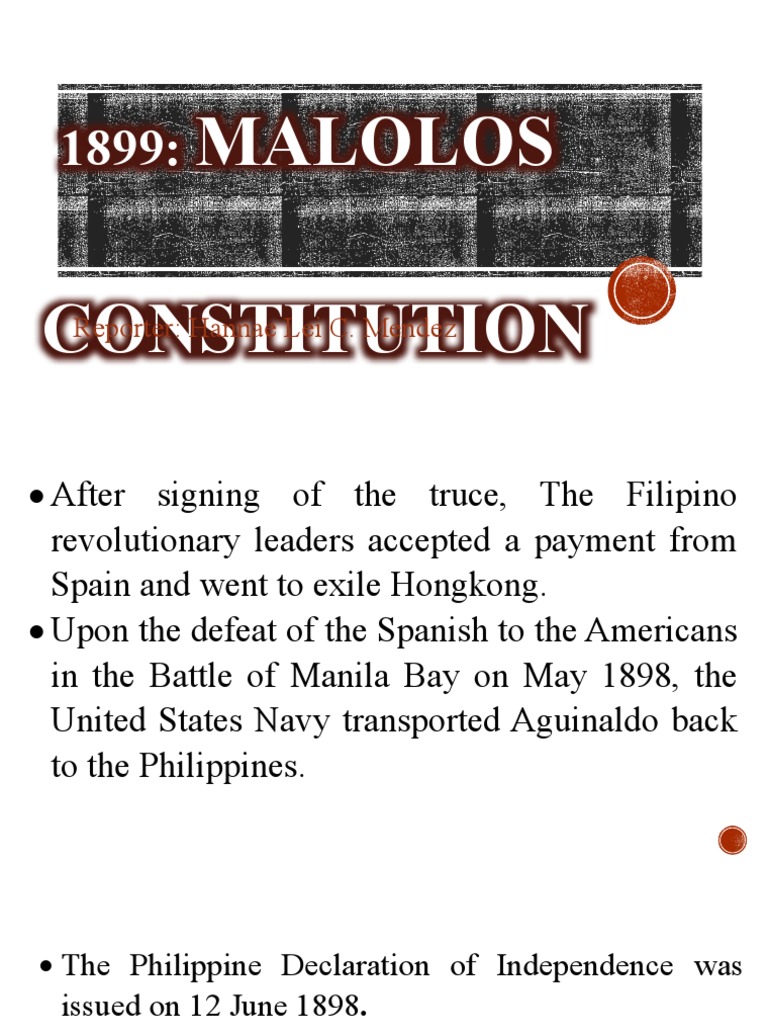 1899 Malolos Constitution and 1935 Commonwealth Constitution | PDF ...