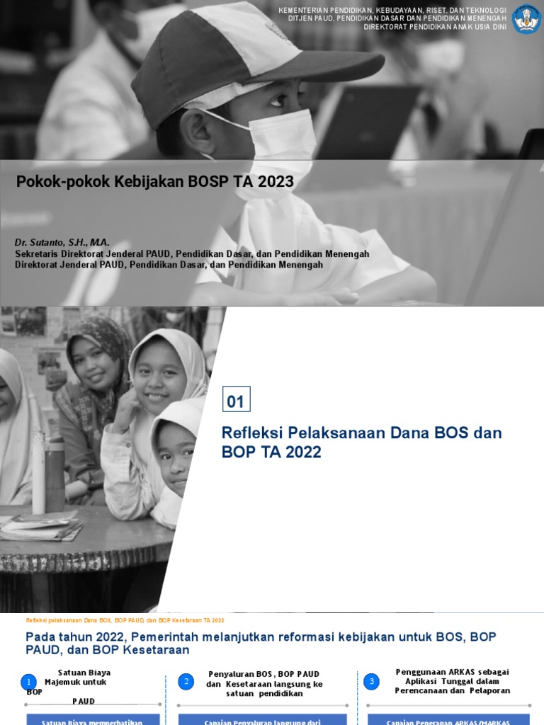104-Bahan Webinar Sosialisasi BOSP TA 2023 | PDF