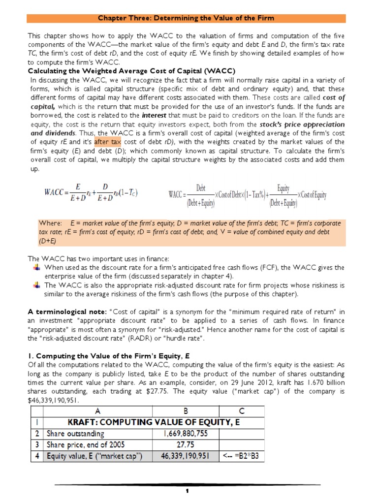 Chapter Three 3 (MJ) | PDF | Capital Asset Pricing Model | Cost Of Capital