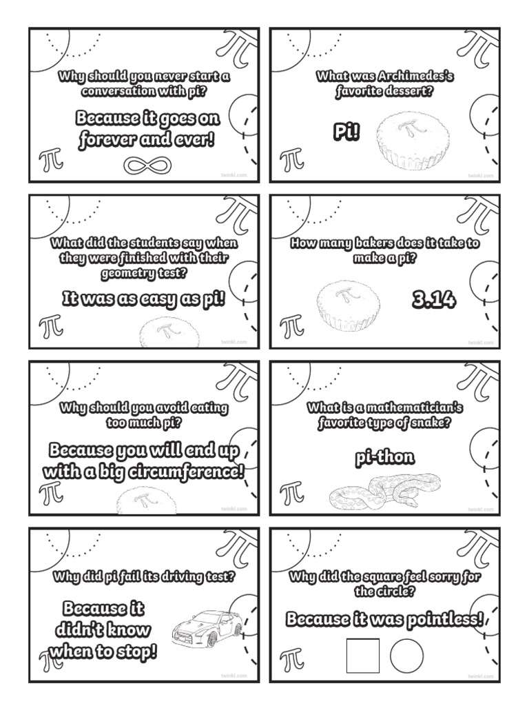 Hilarious Pi Jokes and Riddles | PDF