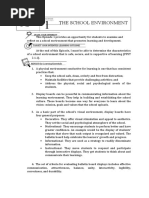 The School Environment: Field Study 1 | PDF | Classroom | Learning