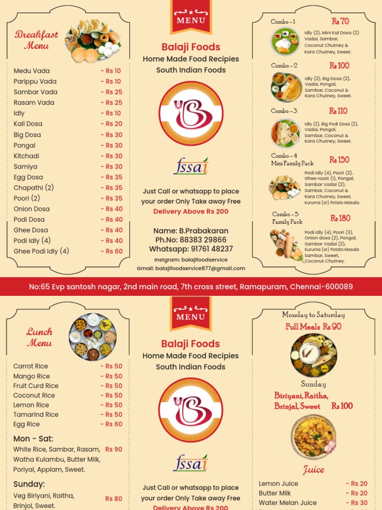 Menu Card | PDF | Foods | Food And Drink