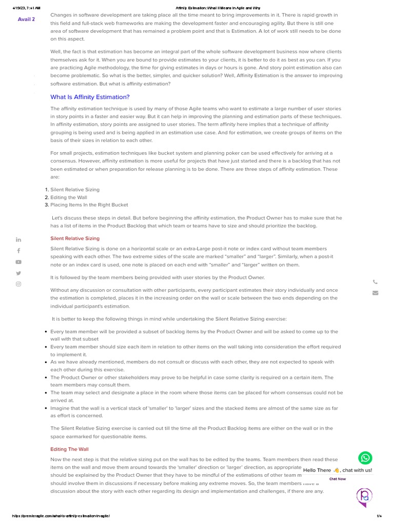Affinity Estimation - What It Means in Agile and Why | PDF | Scrum ...