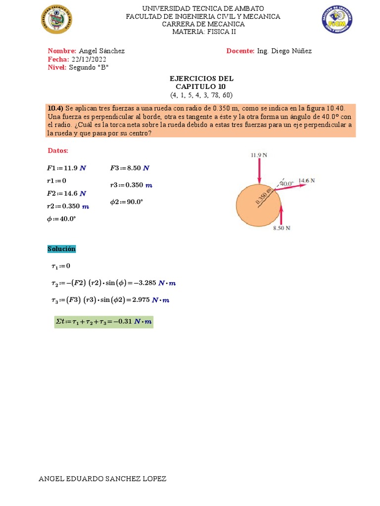 Ejercicios Cap 10 | PDF | Fricción | Ingeniería mecánica