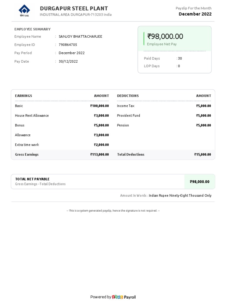 Payslip 790864705 Dec 2022 4757454185268124862 1674552469982 | PDF