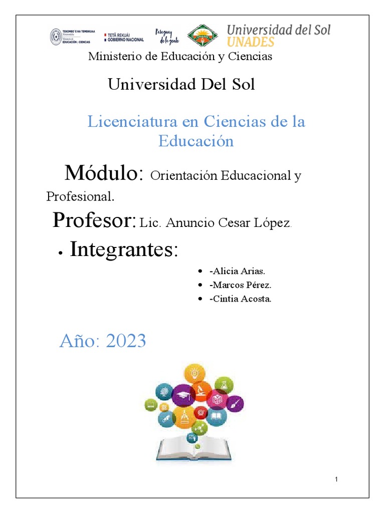 Trabajo Grupal - Orientacion.4to Año | PDF | Maestros | Plan de estudios