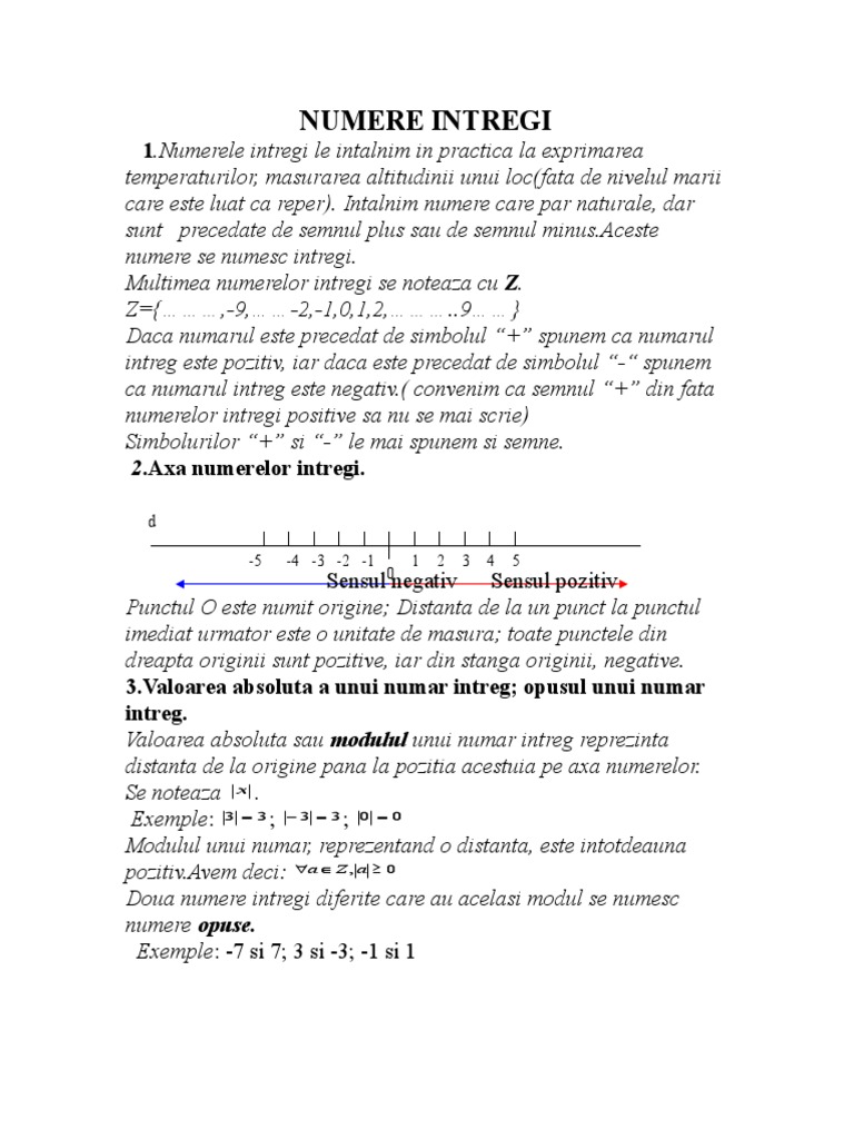 Numere Intregi | PDF