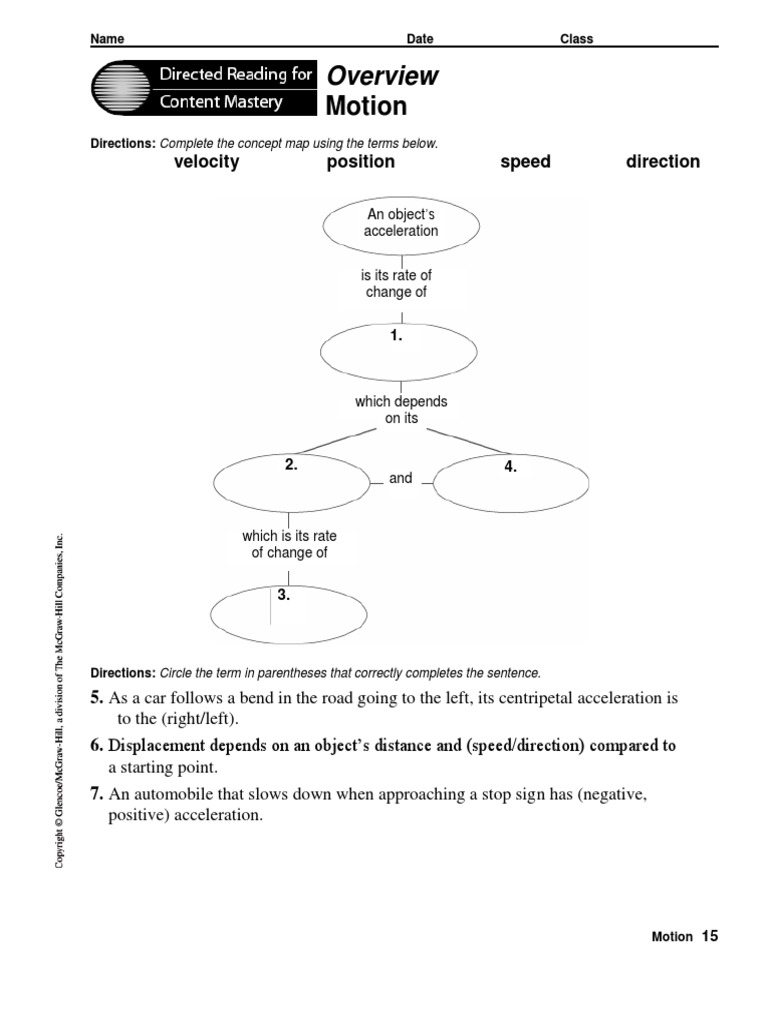2020 ICP Chapter 2 Motion Vocabulary | PDF