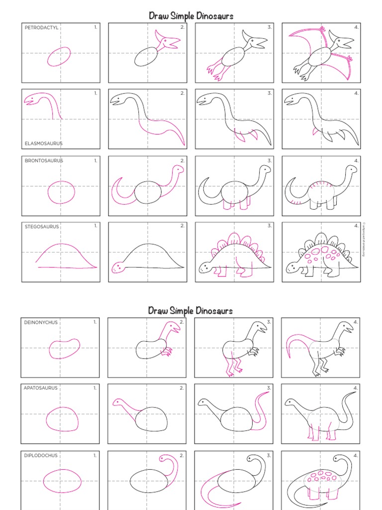 Draw Simple Dinosaurs | PDF