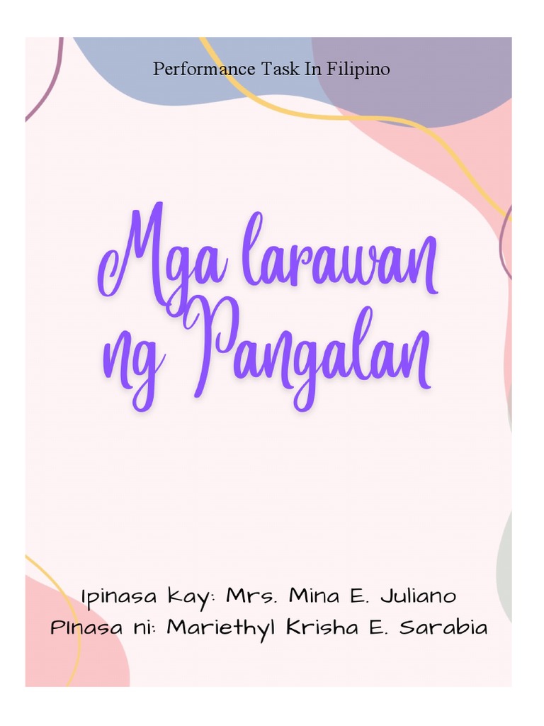 Performance Task in Filipino | PDF