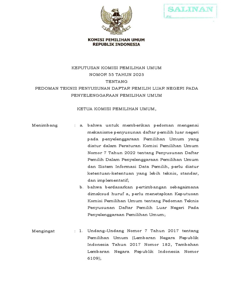 Kpts/KPU/TAHUN 2017 | PDF | Pengelolaan Keuangan & Uang | Hukum